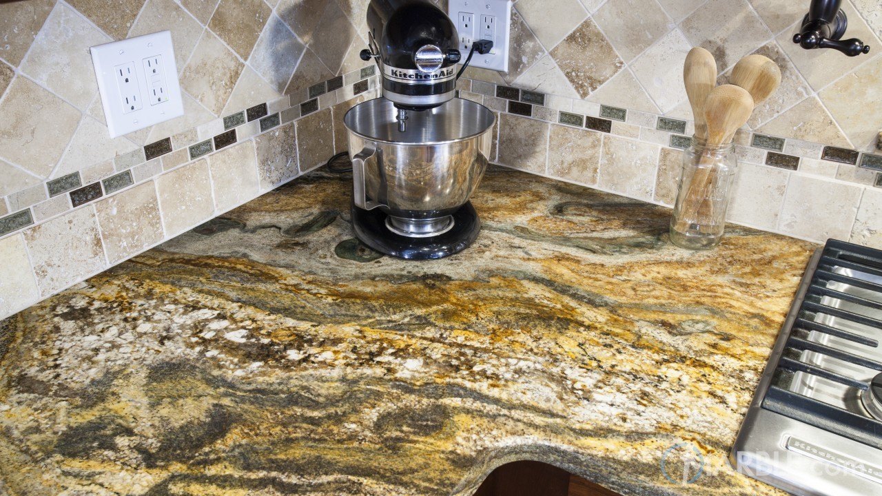 Ouro Fantastico Granite Kitchen Countertop Traditional Style | Marble.com