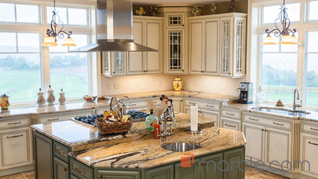 Giallo Ornamental Kitchen Granite Countertops | Marble.com