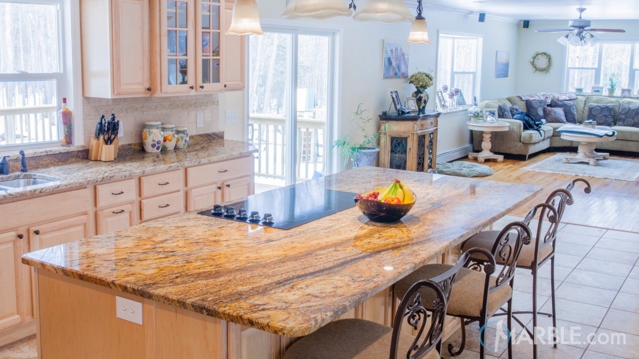 Atlantis Granite Countertops with a Large Island | Marble.com