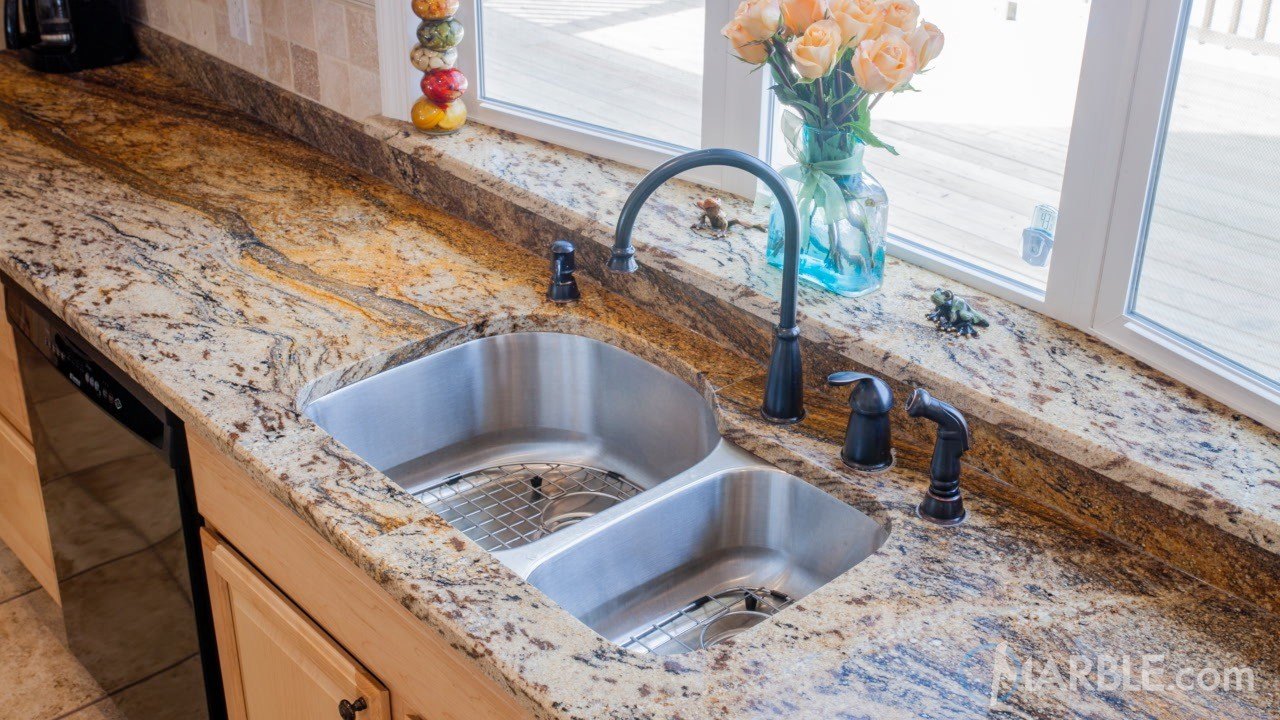 Atlantis Granite Countertops with a Large Island | Marble.com