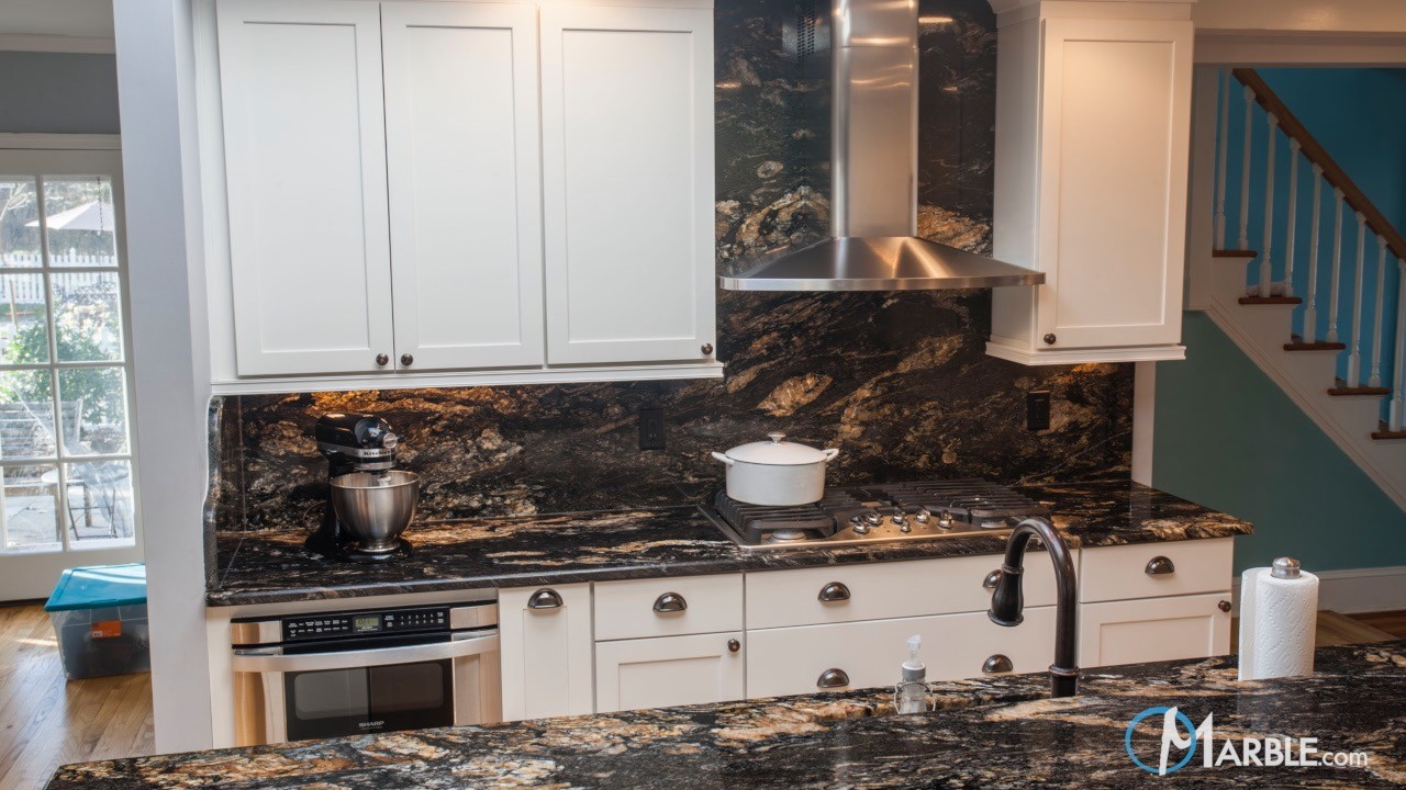 Titanium Black Granite Kitchen Countertops | Marble.com